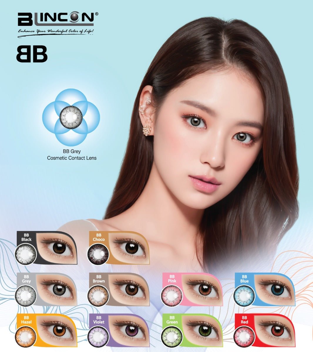 Blincon BB Colour Monthly Color Contact Lenses | Des Optics Malaysia ...