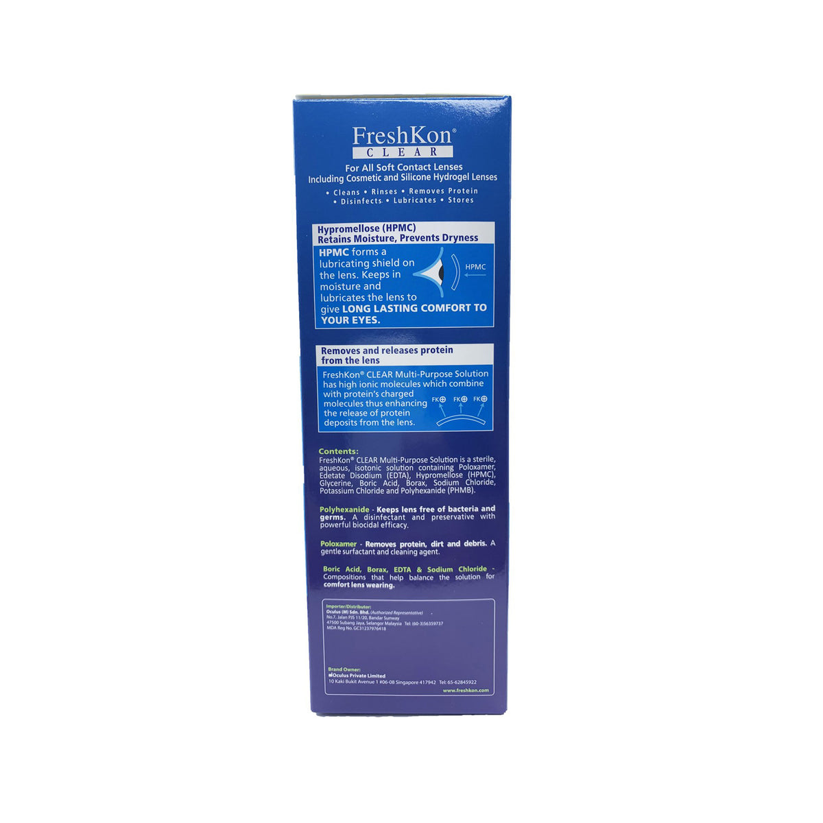 Freshkon Clear Multi Purpose Solution 360ml | Des Optics Malaysia – Des ...